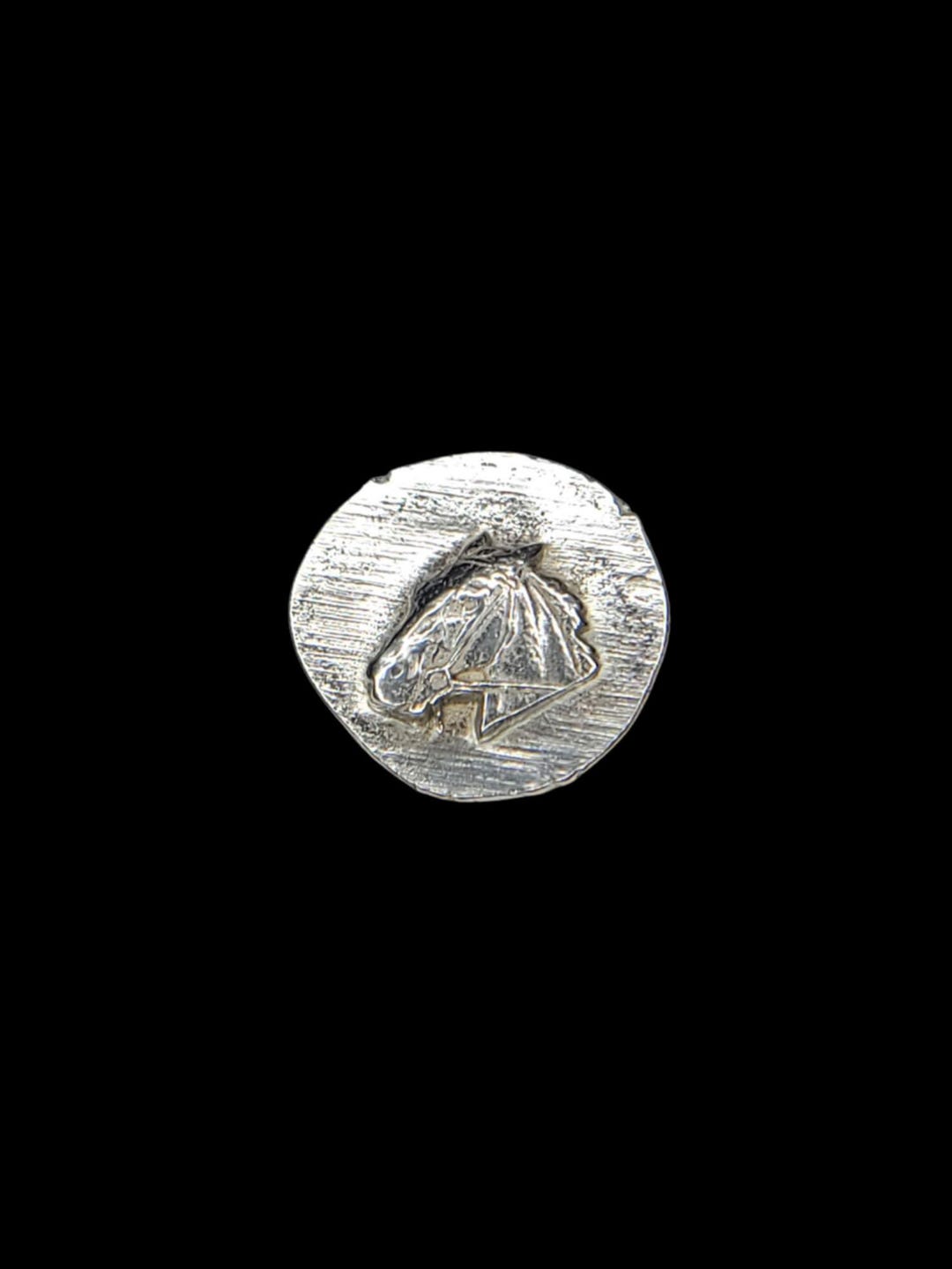 Sterling Silver Small Horse Head Pressing Stamping, Swirls Ring Top ...