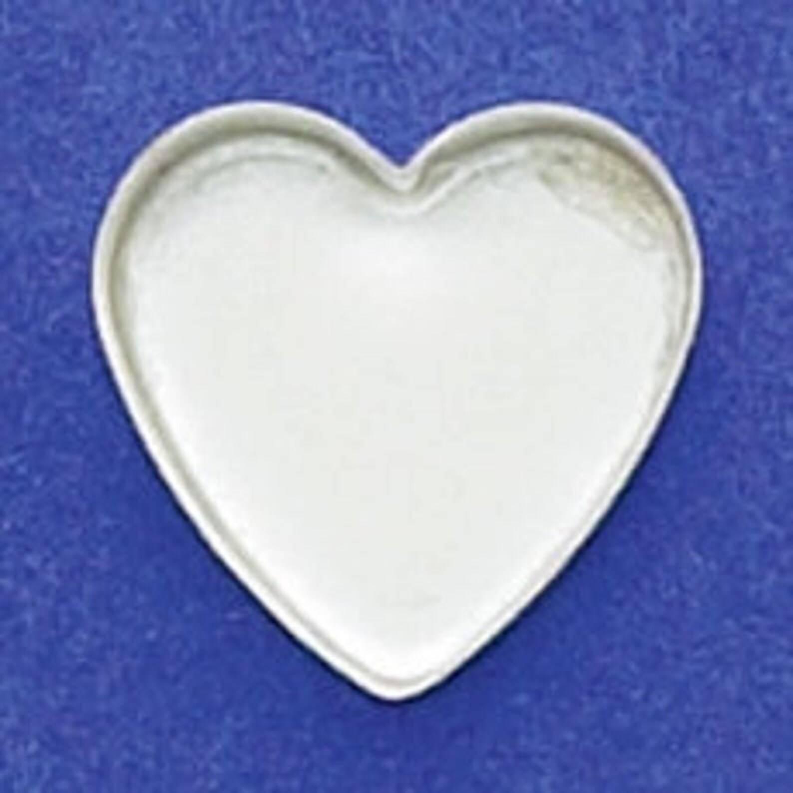 Sterling Silver Plain Heart Bezel Cups, Bezels, Silver Bezel Cups ...
