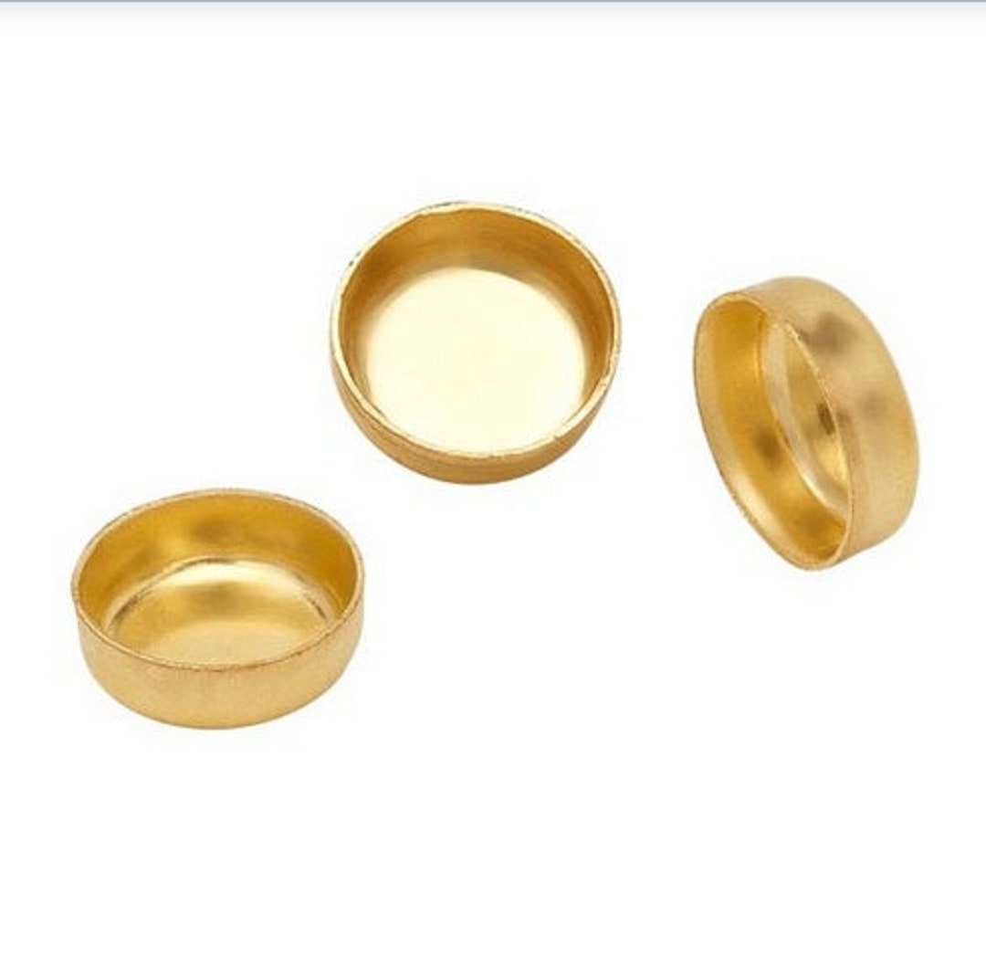 14k Yellow Gold Filled Round Bezel Cups, Gold Bezel Cups, Yellow Gold ...