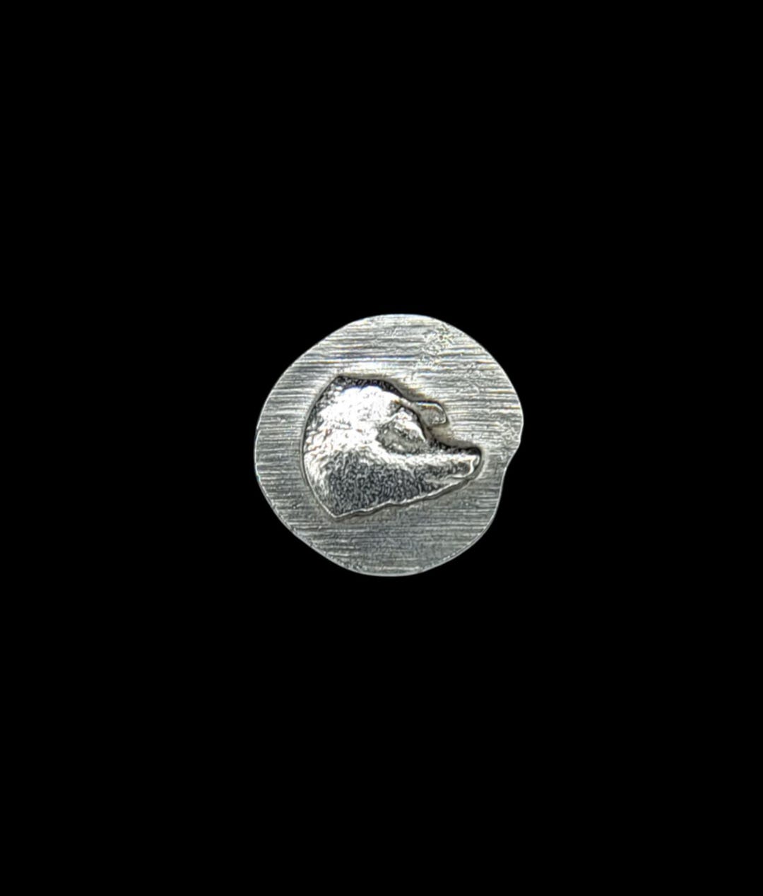 Sterling Silver Small Piggy Pig Head Pressing Stamping, Swirls Ring Top ...
