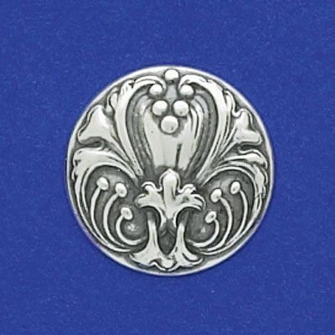 Sterling Silver Round Flourish Concho 21mm, Concho Jewelry, Bolo Concho ...