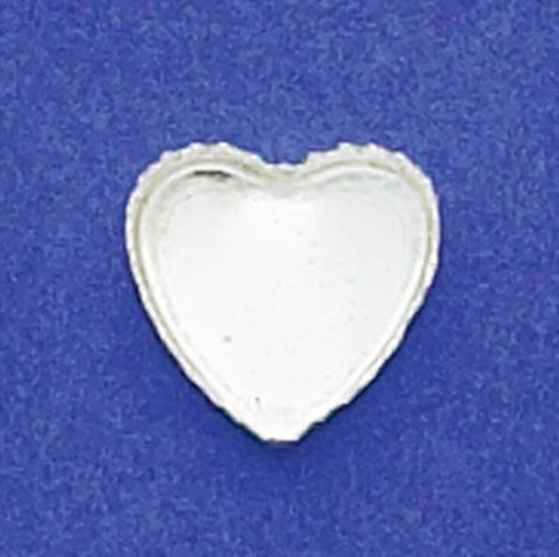 Sterling Silver Serrated Heart Bezel Cups, Bezel, Silver Bezel Cup ...