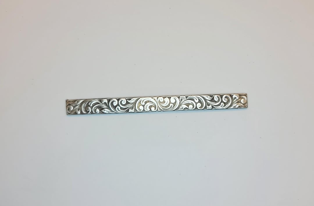 Sterling Silver Engraved Pattern Ring Shank Pressing Stamping, Engraved ...
