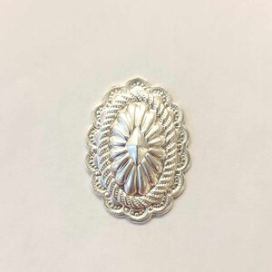 Sterling Silver ROPED Oval Concho, Concho Jewelry, Bolo Concho Findings ...