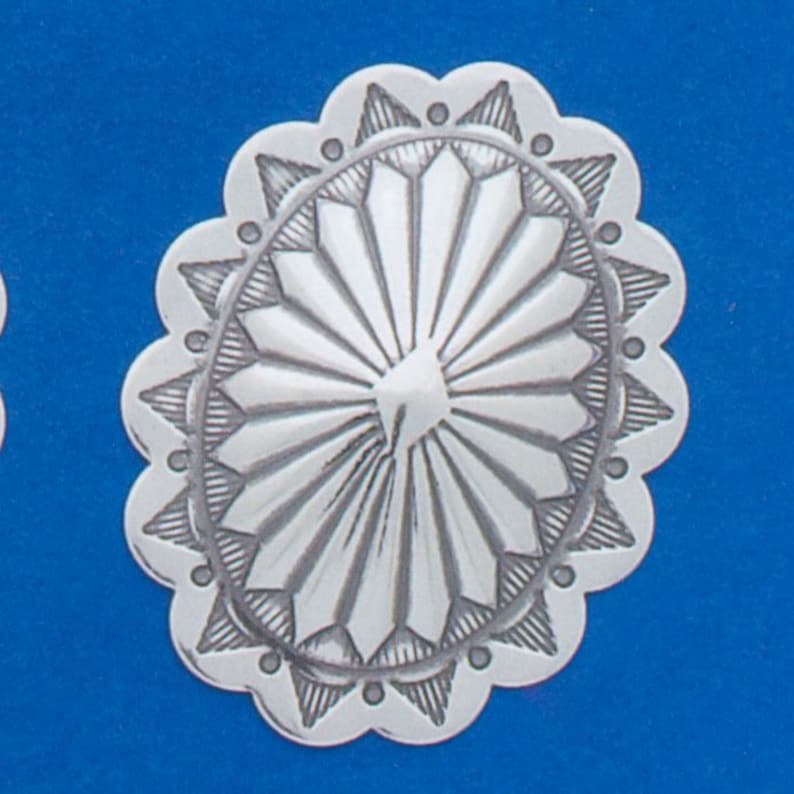 Sterling Silver LARGE Oval Concho, Concho Jewelry, Bolo Concho Findings ...