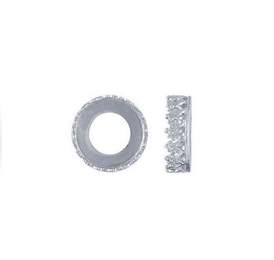 Sterling Silver Crown Gallery Round Bezel Cup Setting, Bezel Cup ...