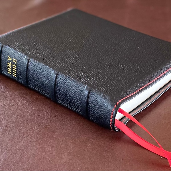 Personalized Cowhide Leather Esv Study Bible - Etsy