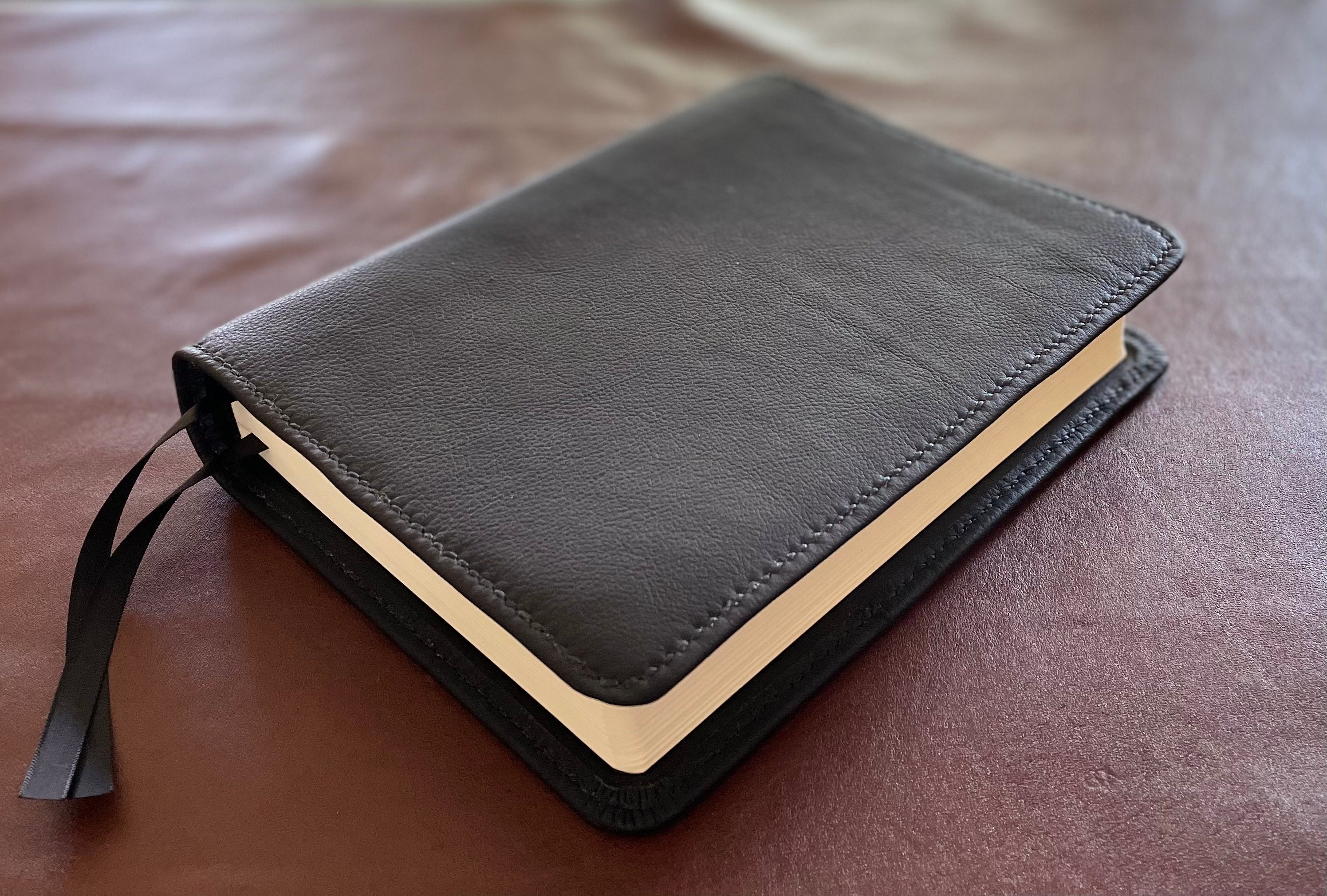 Premium Leather Bible Black ESV Leather Journaling Bible - Etsy