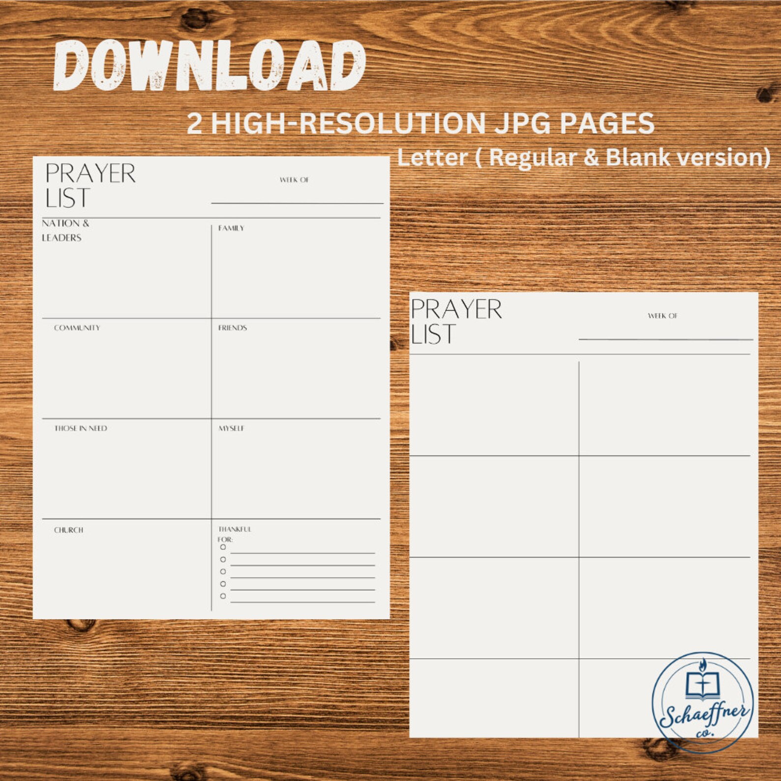 Printable Prayer List Template - Etsy