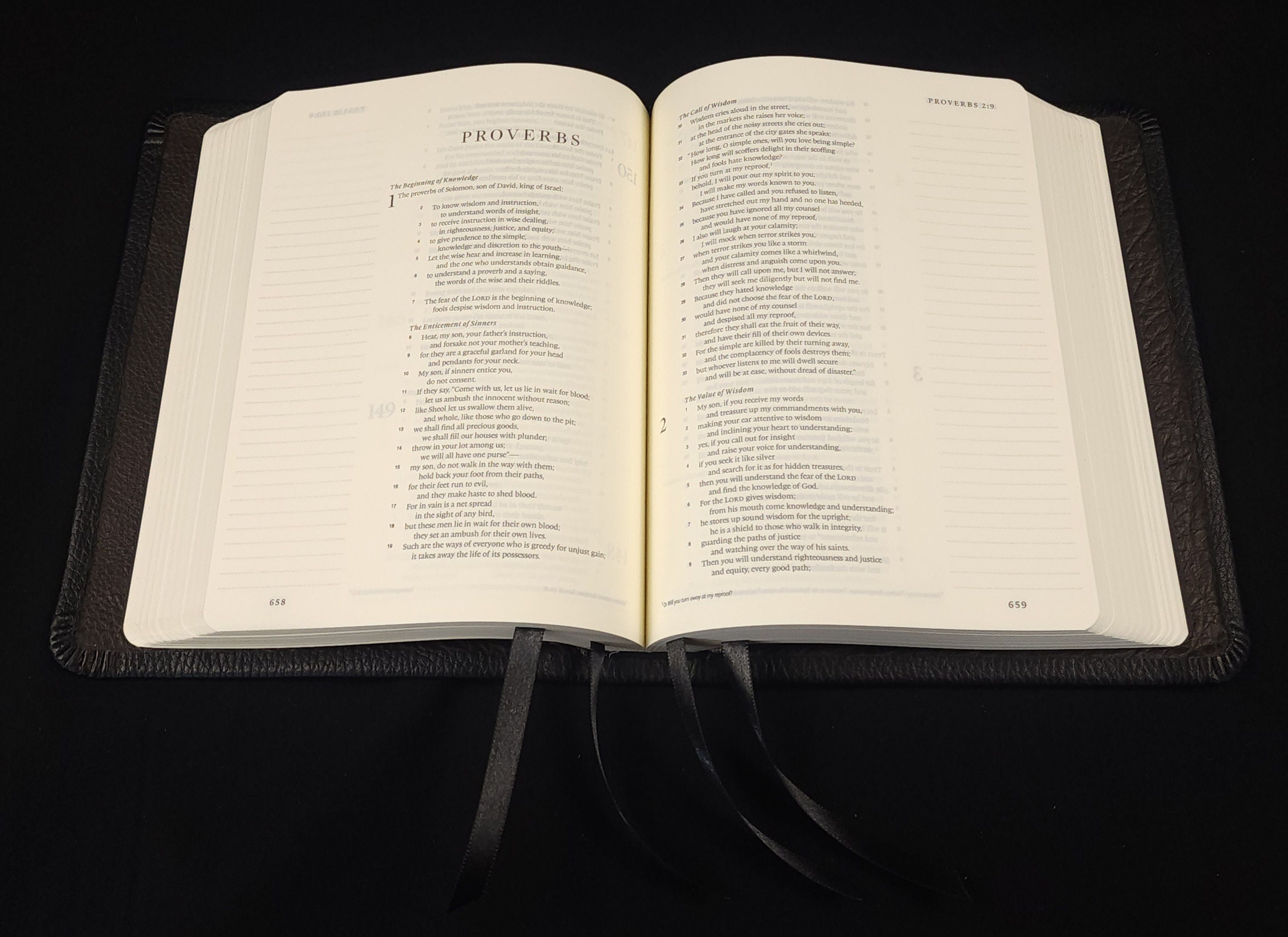 Premium Leather Bible ESV Single Column Journaling Bible in - Etsy