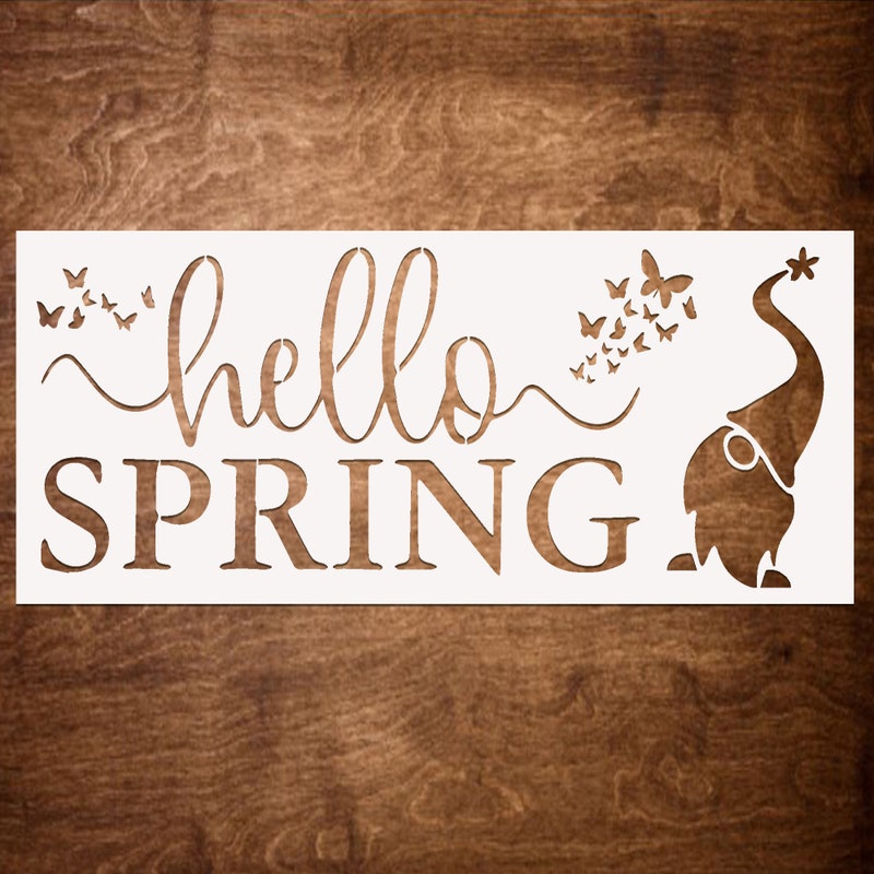Hello Stencil - Etsy