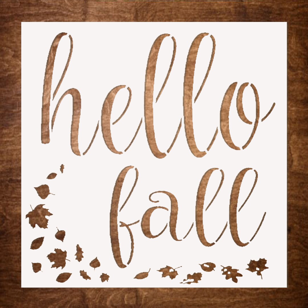 HELLO FALL Stencil -fall Stencils for Painting, DIY Sign, Fall Decor ...
