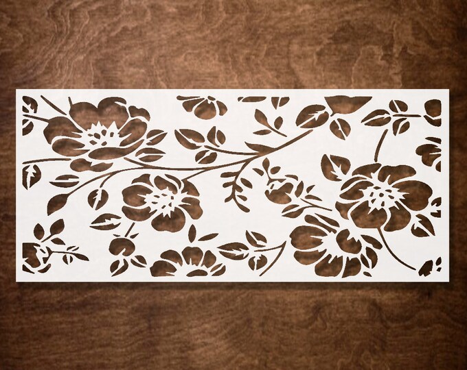 Large Flower Stencil, Reusable Cherry Blossom Stencil for Crafts, Art ...