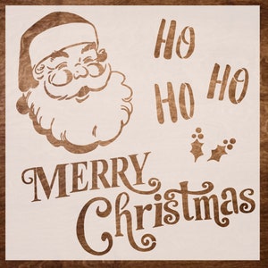 Reusable Christmas Holiday Stencil - SANTA Ho Ho Ho Stencil - Christmas ...