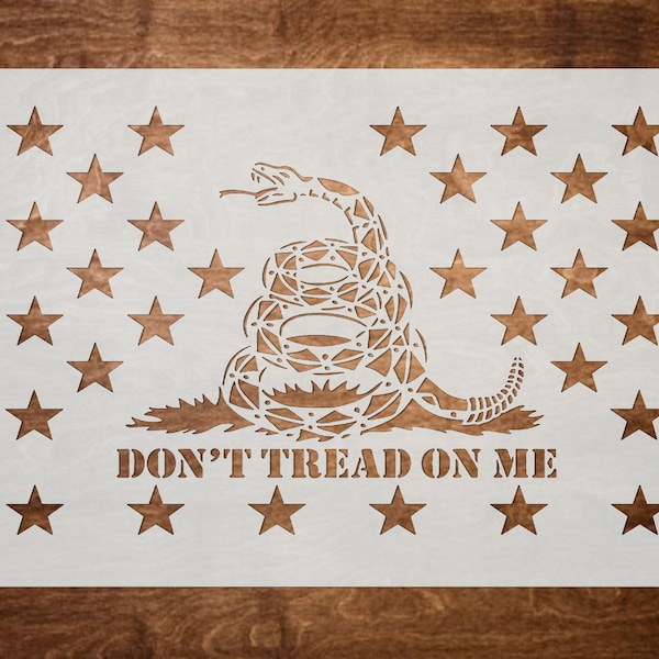 Small Dont Tread on Me Stencil - Etsy