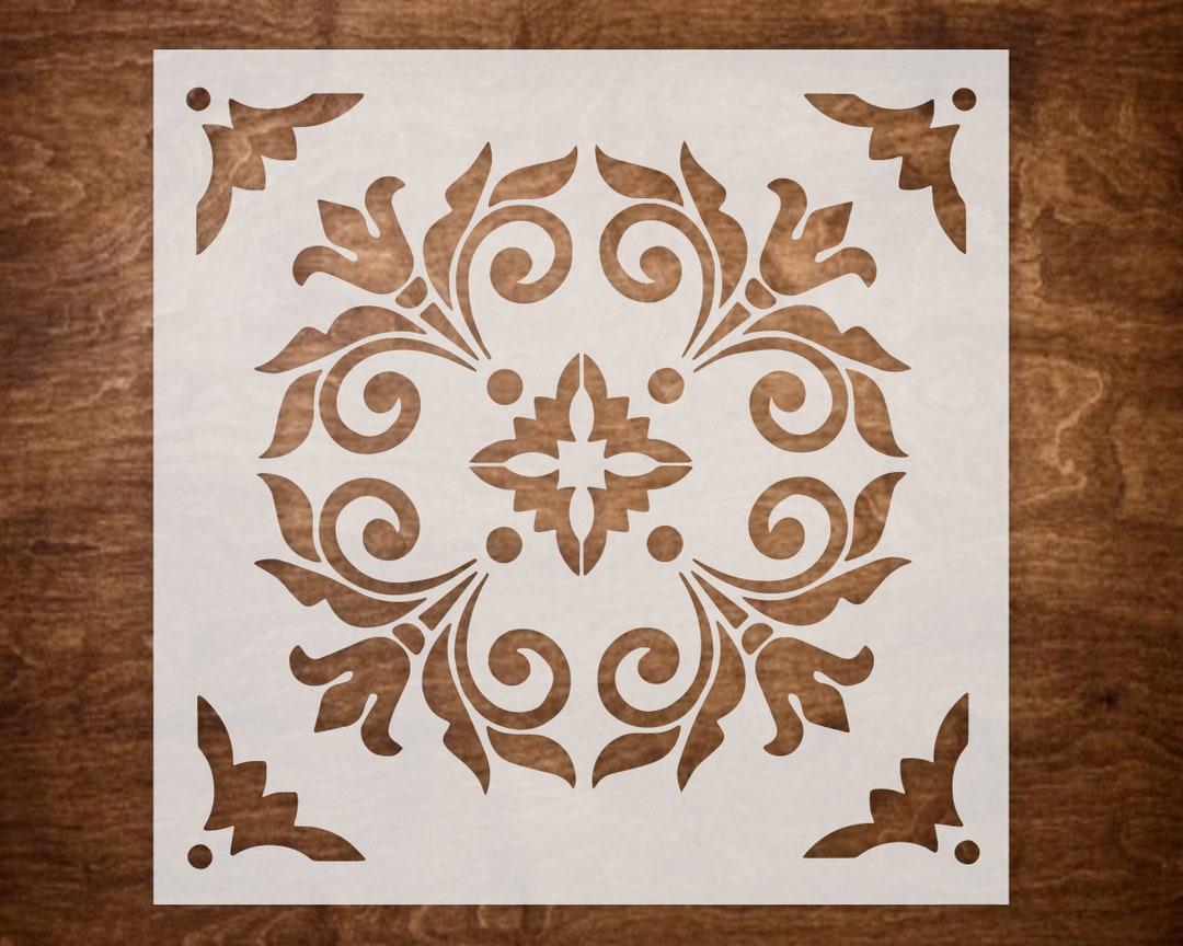 SET of 2 MOROCCAN Mandala (6"x6") Stencil for Painting on Walls, Tiles ...