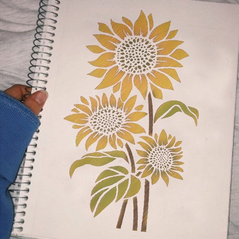 Silk Screen SUNFLOWER Stencil Flower Sunflower Adhesive Mesh - Etsy