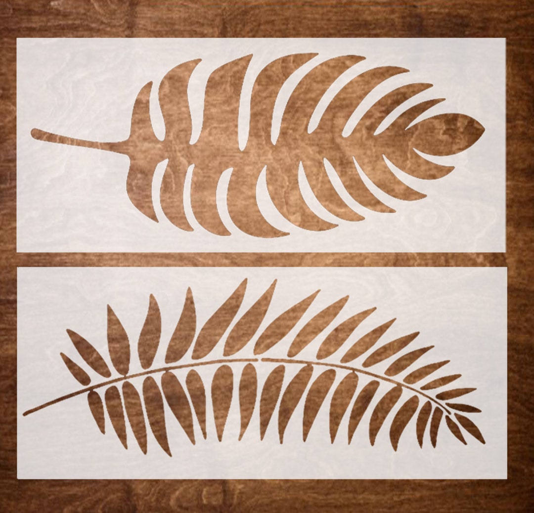 Large Leaf Stencils, TROPICAL and Palm LEAF Stencils, DIY Reusable ...