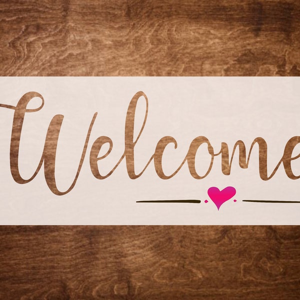 Welcome Stencil - Etsy