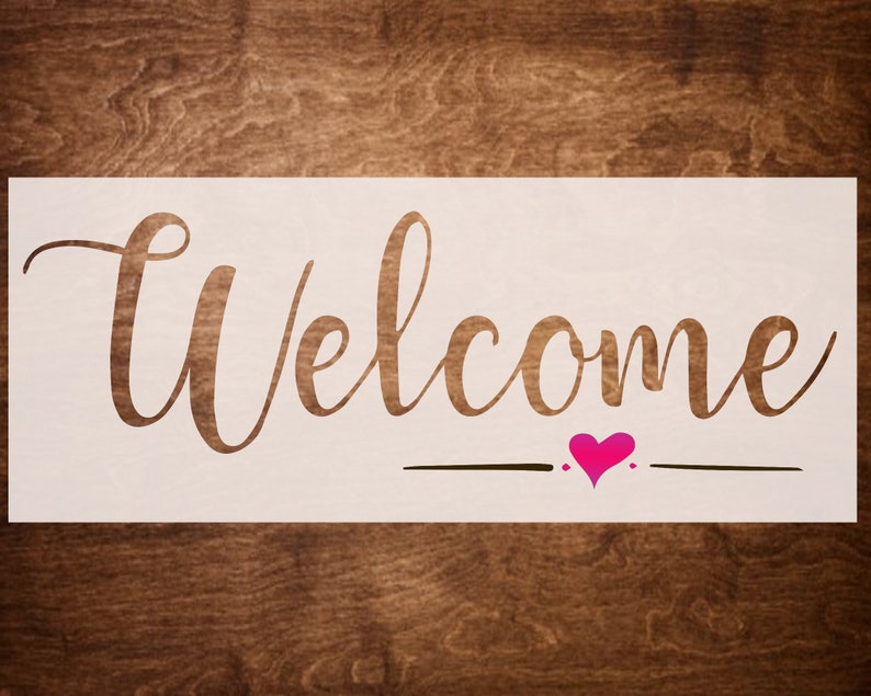 Welcome Stencil Reusable Stencil for Wood Signs Canvas and - Etsy