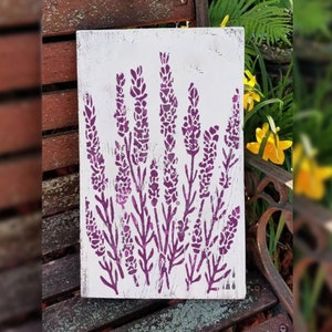 Lavender Stencil for Painting on Wood, Canvas, Furniture, Crafts ...