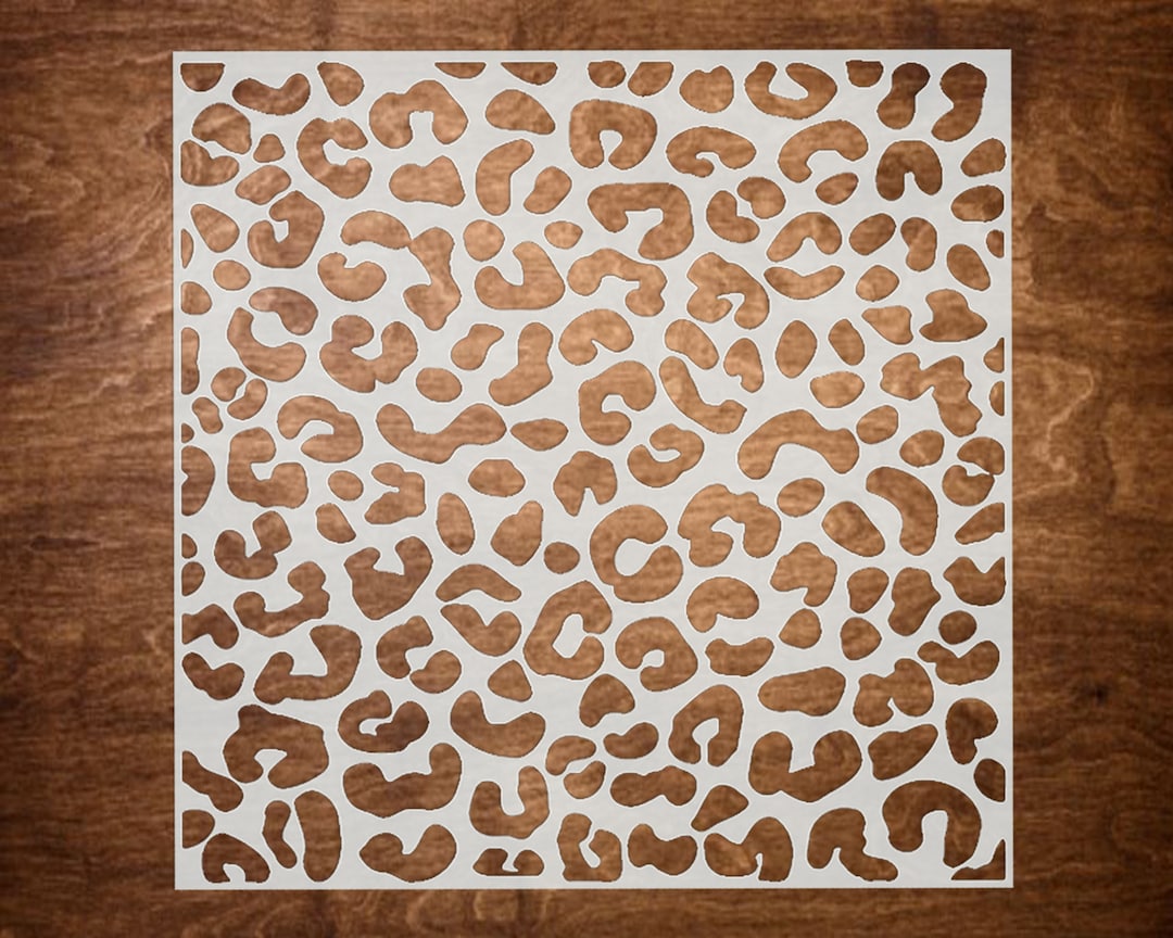 Reusable Stencil, LEOPARD Pattern Stencil, Animal Print Stencil, DIY Stencils for Crafts, Signs ...