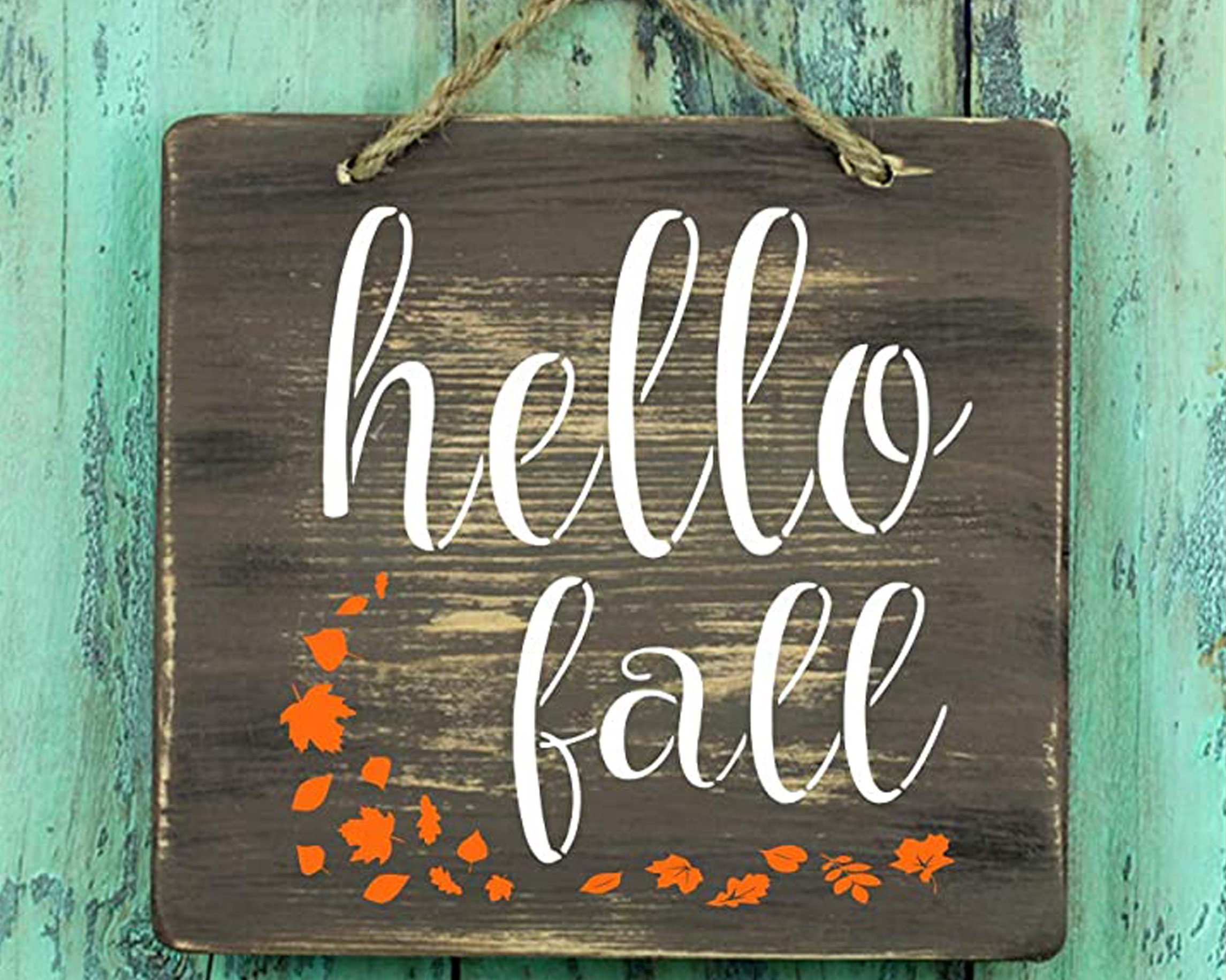 HELLO FALL Stencil fall Stencils for Painting DIY Sign Fall - Etsy