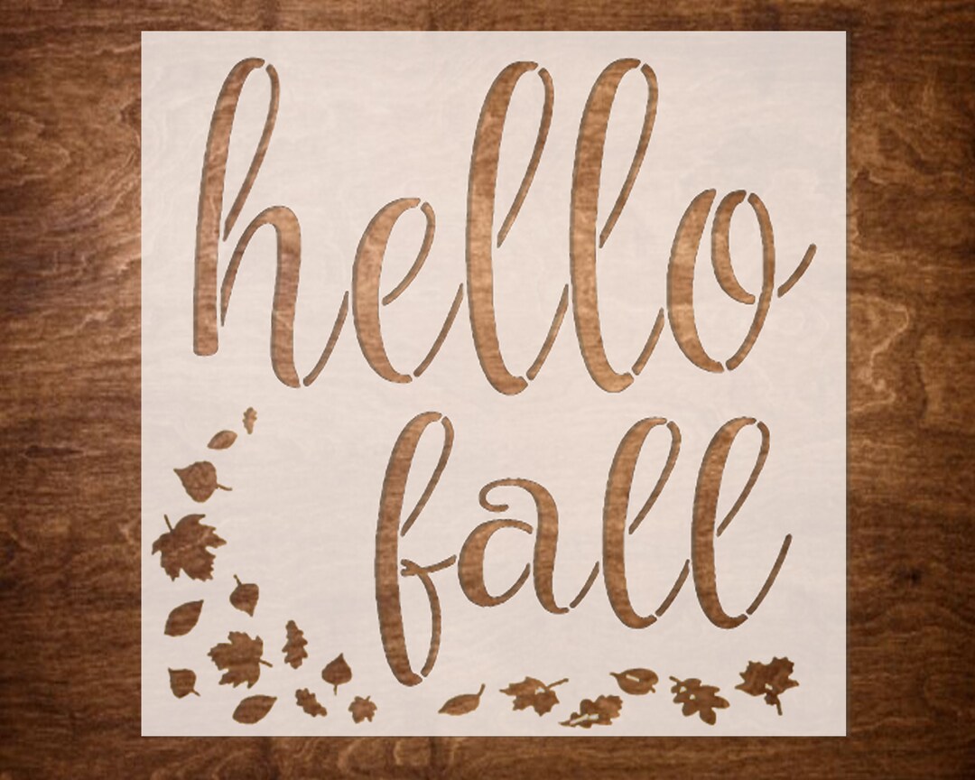 HELLO FALL Stencil fall Stencils for Painting DIY Sign Fall - Etsy