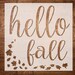 HELLO FALL Stencil fall Stencils for Painting DIY Sign Fall | Etsy