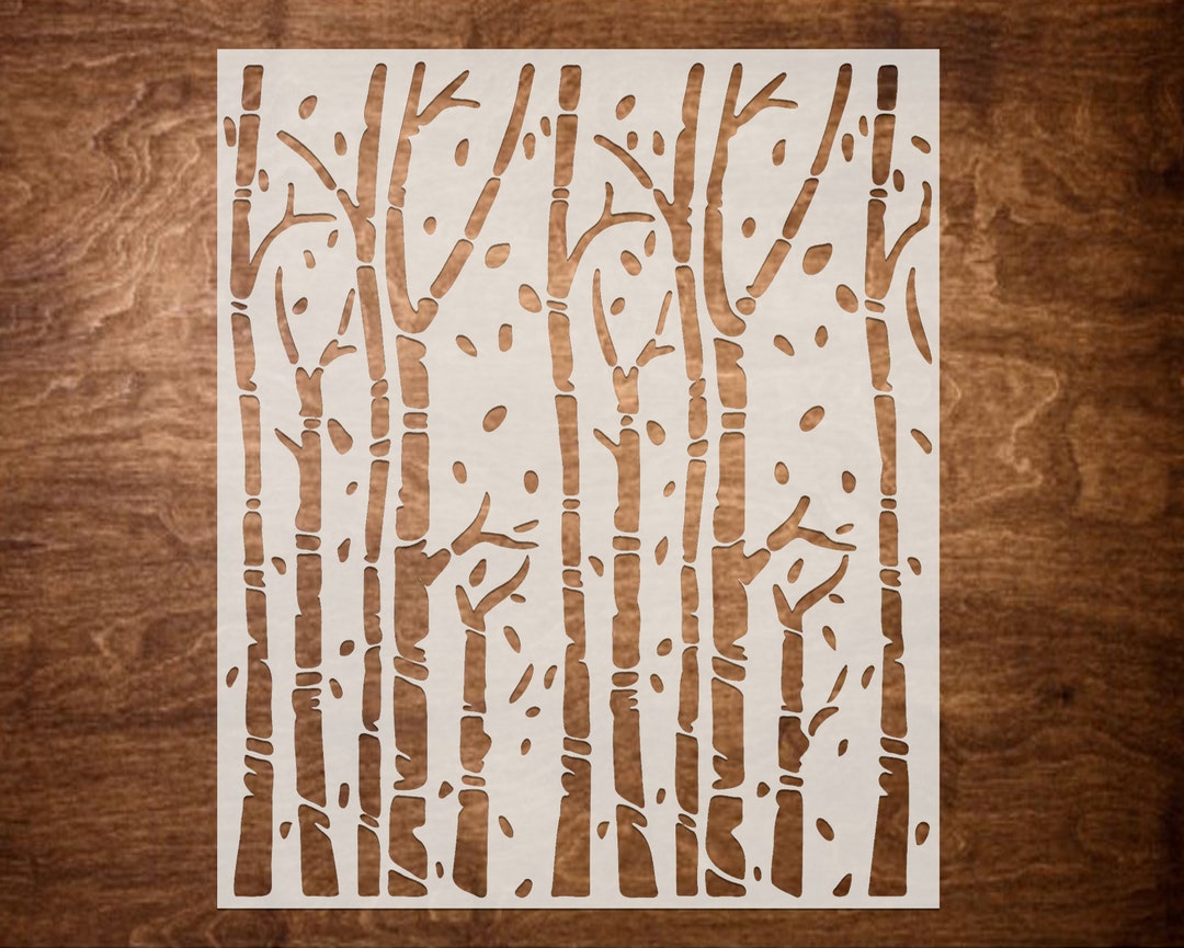 Aspen Tree Stencil, Reusable Stencils for Painting, Craft Stencil for ...