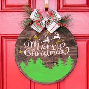 12 Inch Round Merry Christmas Stencil - CHRISTMAS TREE Stencil ...