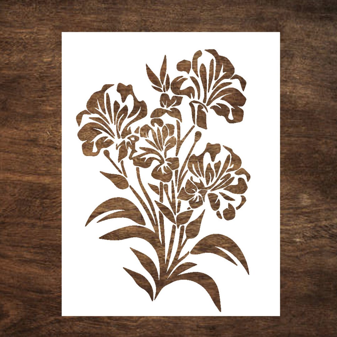 Azalea Stencil for Painting on Wood, Canvas, Furniture, Crafts ...