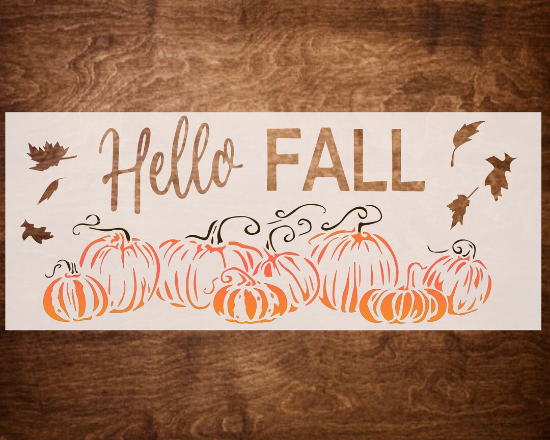 HELLO Fall Stencil DIY Home Fall Décor Craft Stencil - Etsy