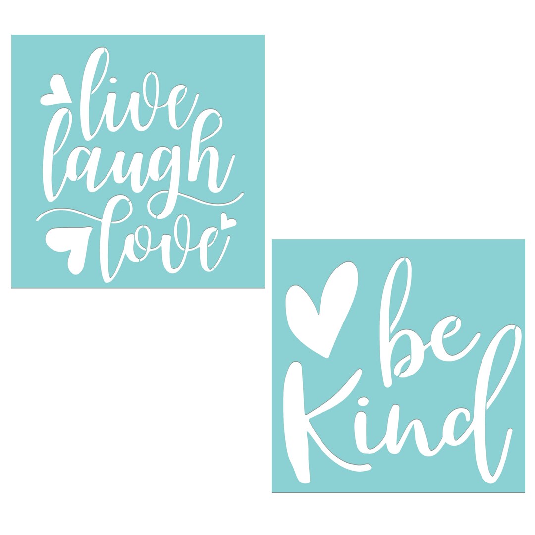 Live Laugh Love Stencil and Be Kind Silkscreen Mesh Transfer Stencil ...