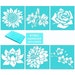 Set of 6 Flower Silk Screen Stencils Reusable DIY Adhesive - Etsy