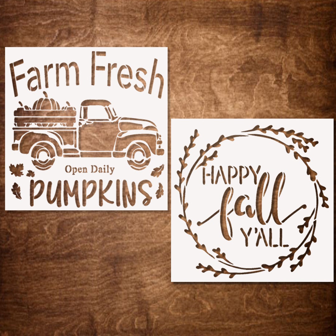 FALL Stencils for Painting, Stencils for Wood Signs, Canvas, Happy Fall ...