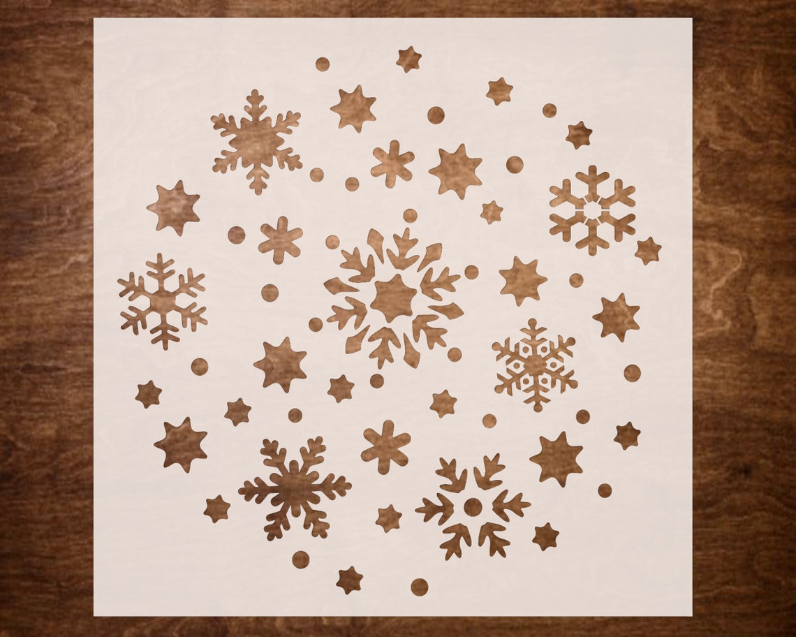 Reusable Christmas Holiday Stencil SNOWFLAKE Stencil - Etsy