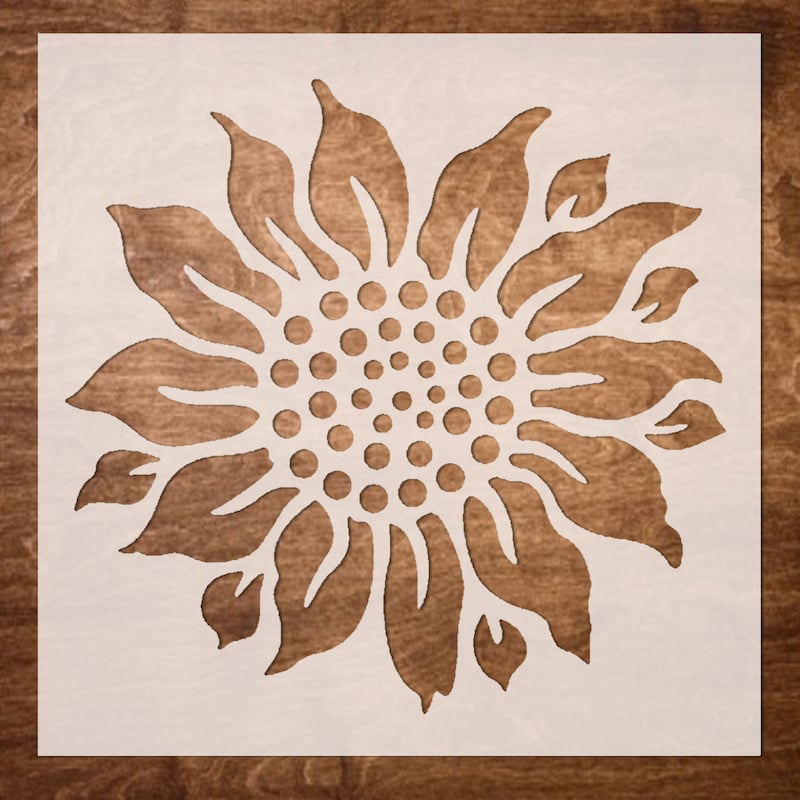 Giant Sunflower Stencil - Etsy