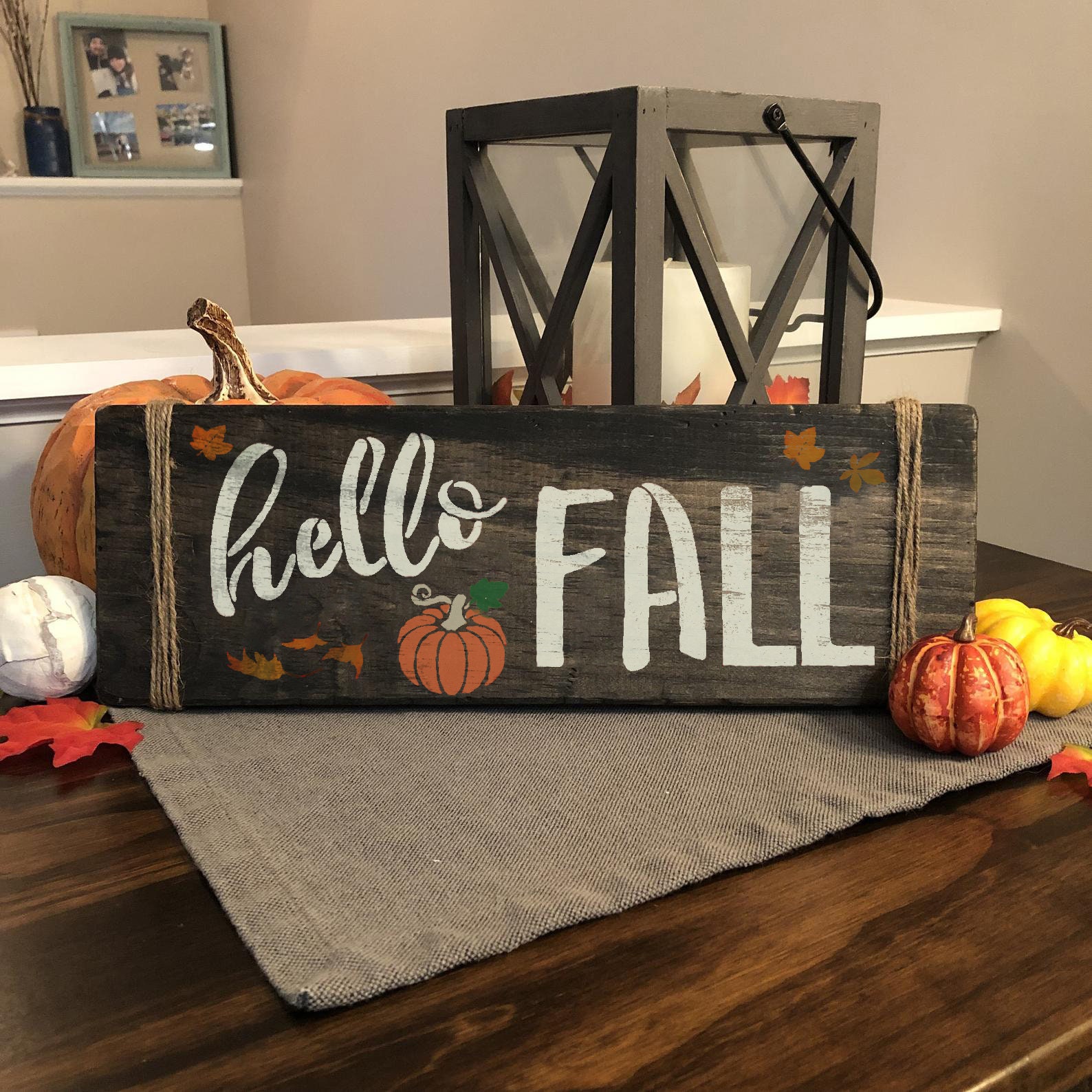 Fall Stencils for Wood Signs, Hello Fall Stencil, Welcome Stencil for ...