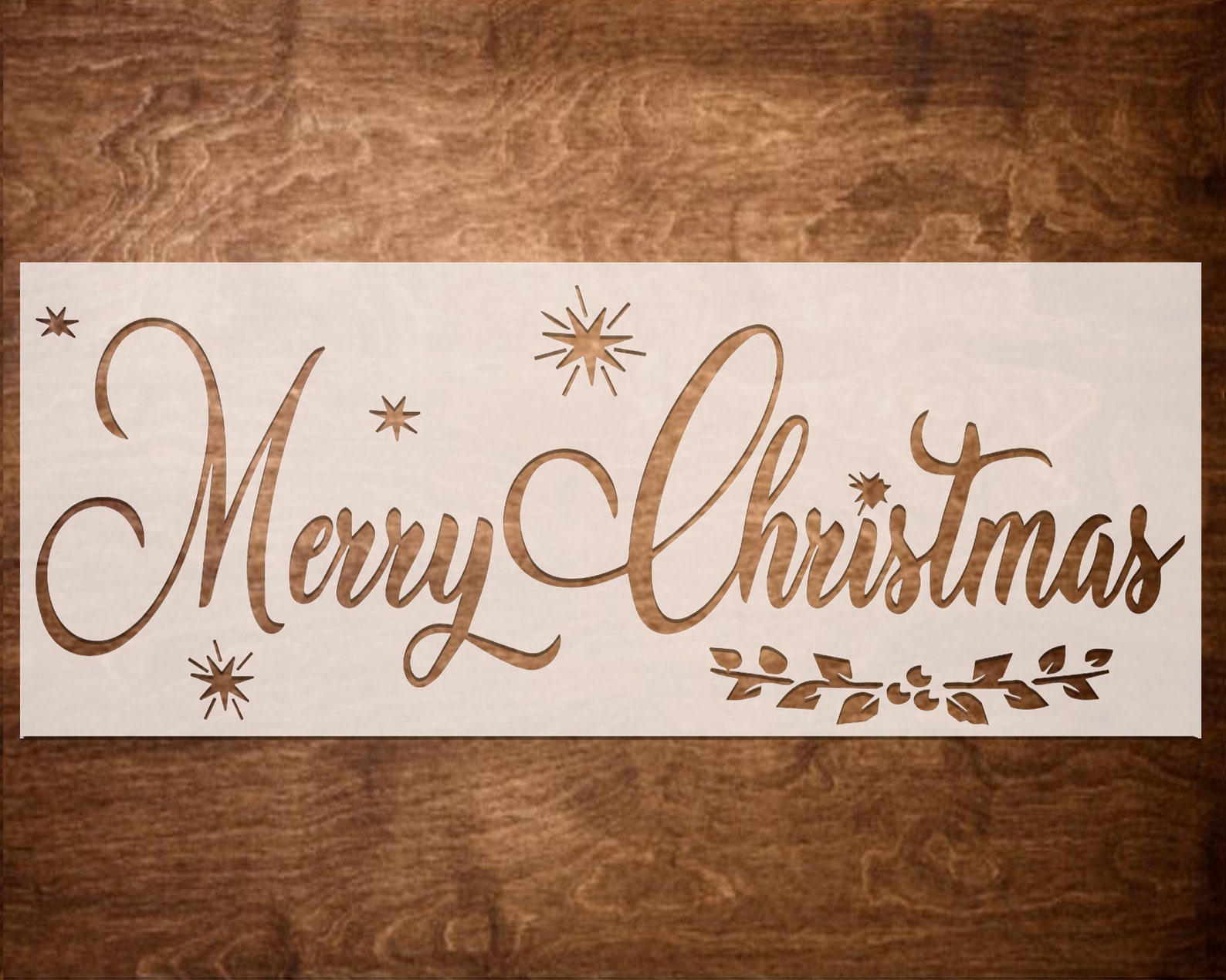 Merry Christmas Stencil Reusable DIY Stencil of Merry - Etsy