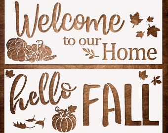 Favorite Color is Autumn Stencil With Pumpkin Leaf by Studior12 DIY ...