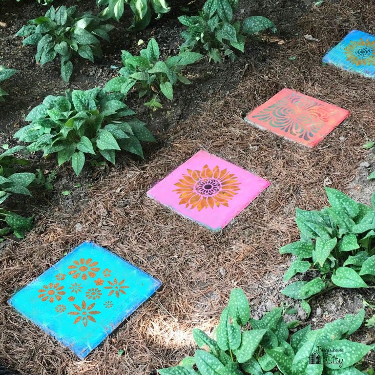 BOHO WAVY LINES Stencil wavy Lines Stencil for Painting on - Etsy