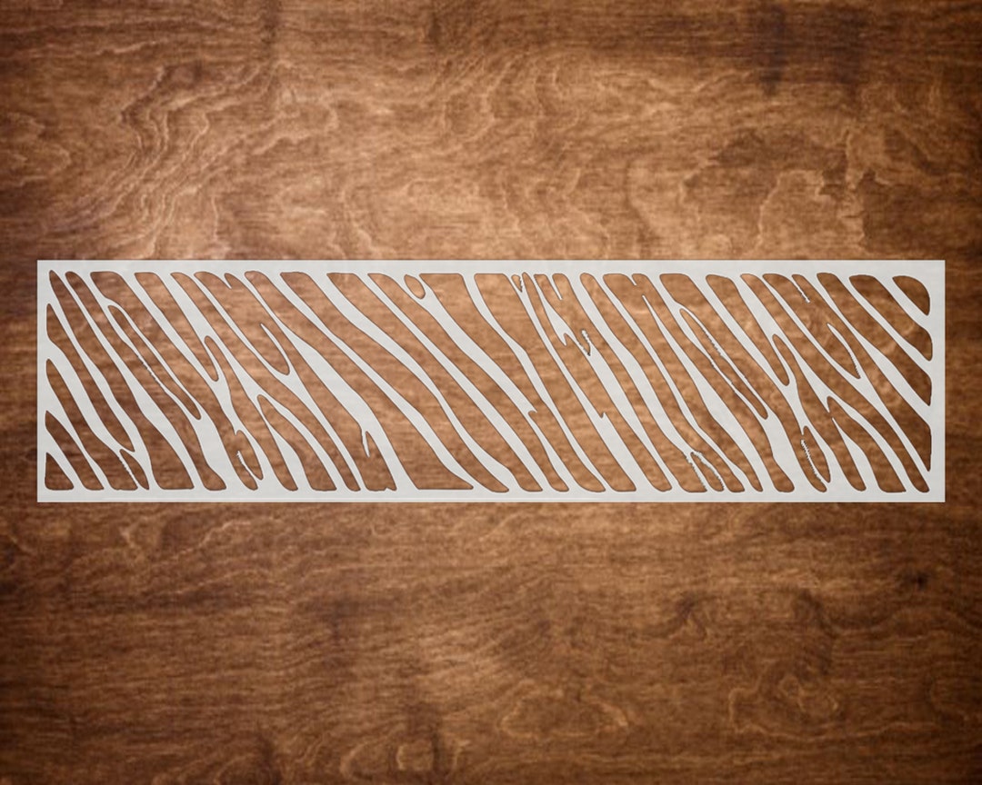 ZEBRA STRIPES Border Stencil (12"x4"), Animal Print Stencil, Animal ...