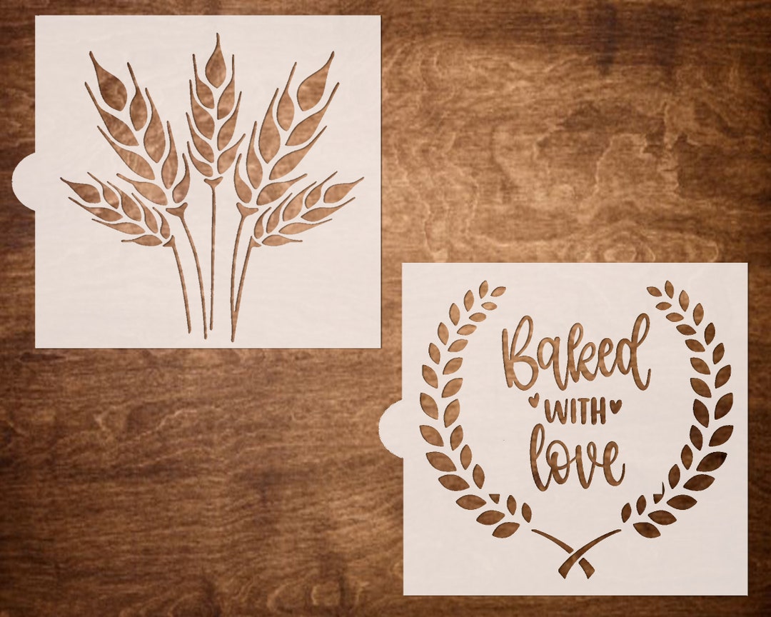 Fresh Bread Reusable Stencil - Sourdough Bread Stencil - 5 Wheat ...