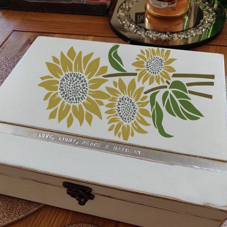 Silk Screen SUNFLOWER Stencil Flower Sunflower Adhesive Mesh - Etsy