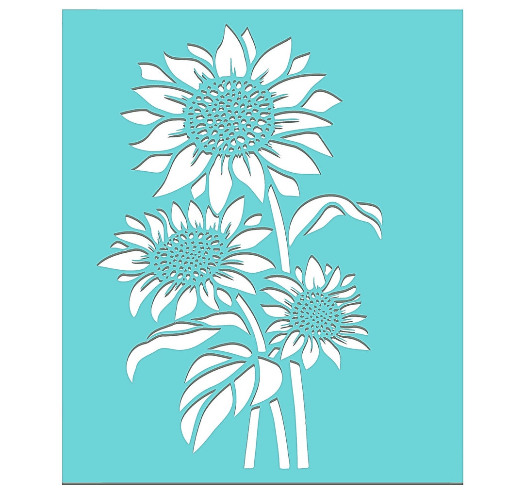 Silk Screen SUNFLOWER Stencil Flower Adhesive Mesh Transfer - Etsy