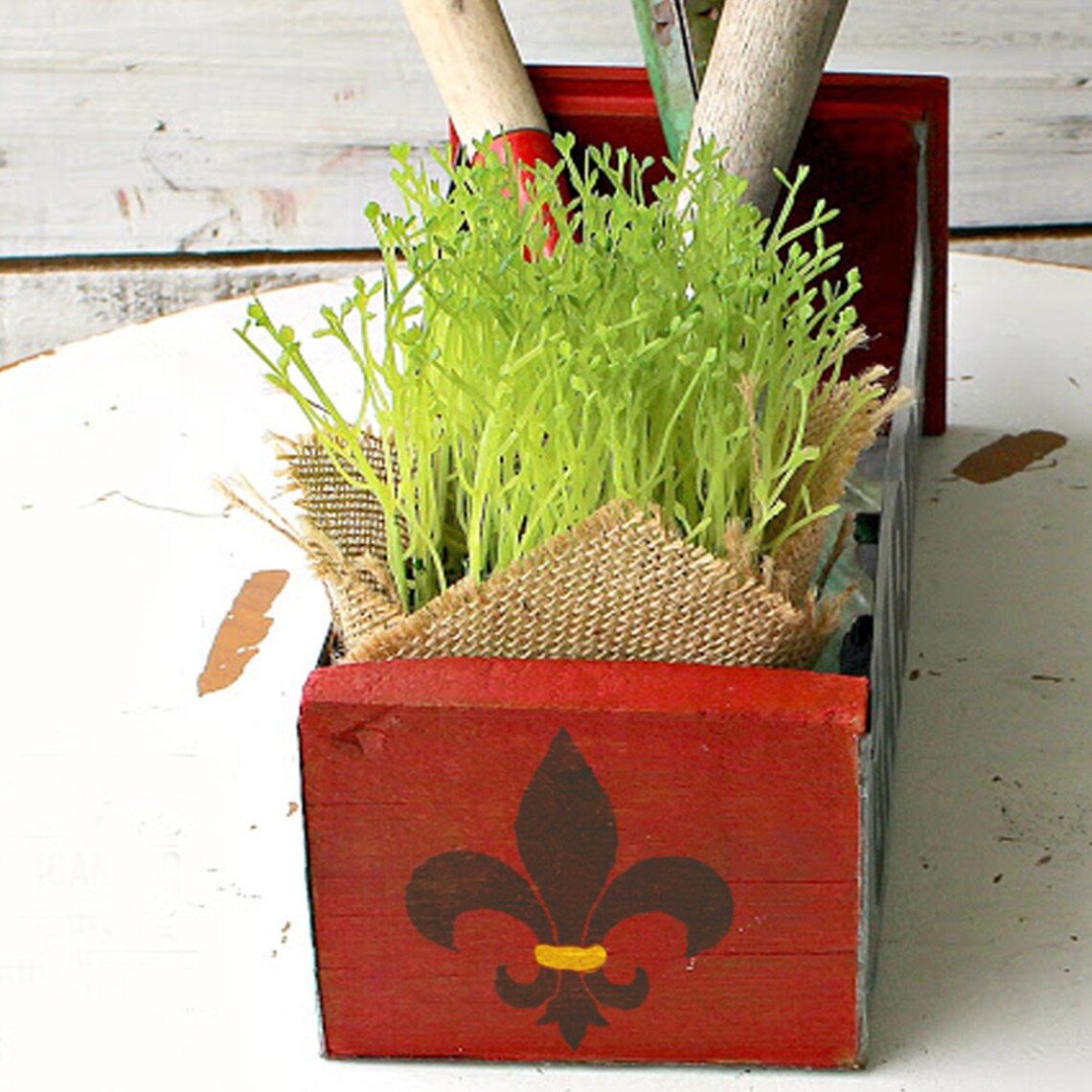 Fleur De Lis & Tree of Life Stencil 6x6 - Etsy