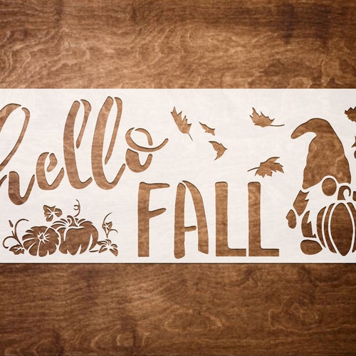 Fall Stencils for Wood Signs Hello Fall Stencil Welcome - Etsy