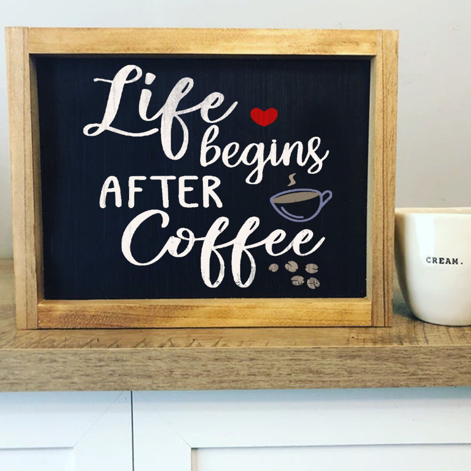 Life After Coffee Stencil Coffee Stencil Farmhouse Rustic - Etsy