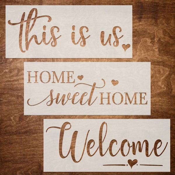 Welcome Stencil - Etsy